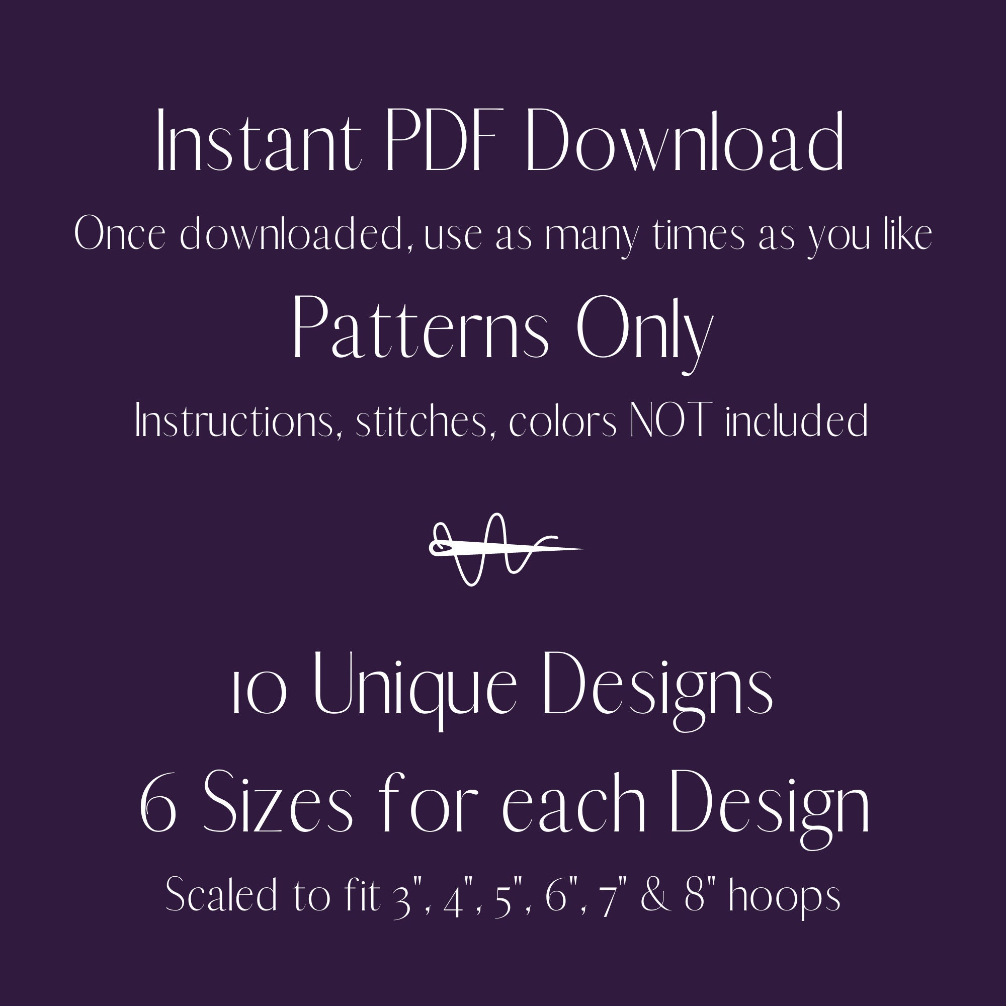 Insect Hand Embroidery Patterns 10 Designs in 6 Sizes DIY - Etsy