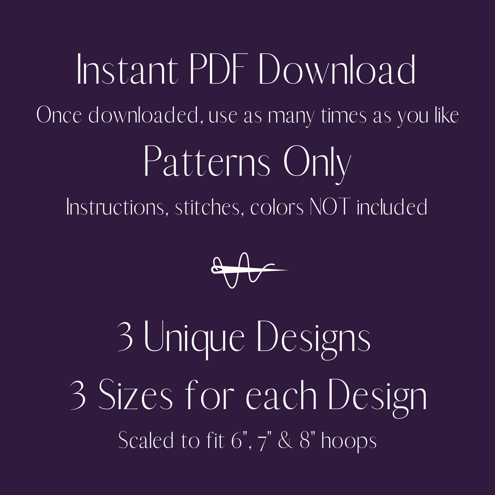 Floral Curses Hand Embroidery Pattern - 3 Designs - 3 Sizes Subversive ...