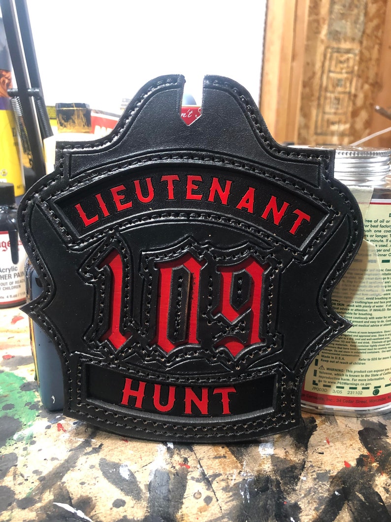 Custom Leather Fire Helmet Shield: Cairns & More - Etsy