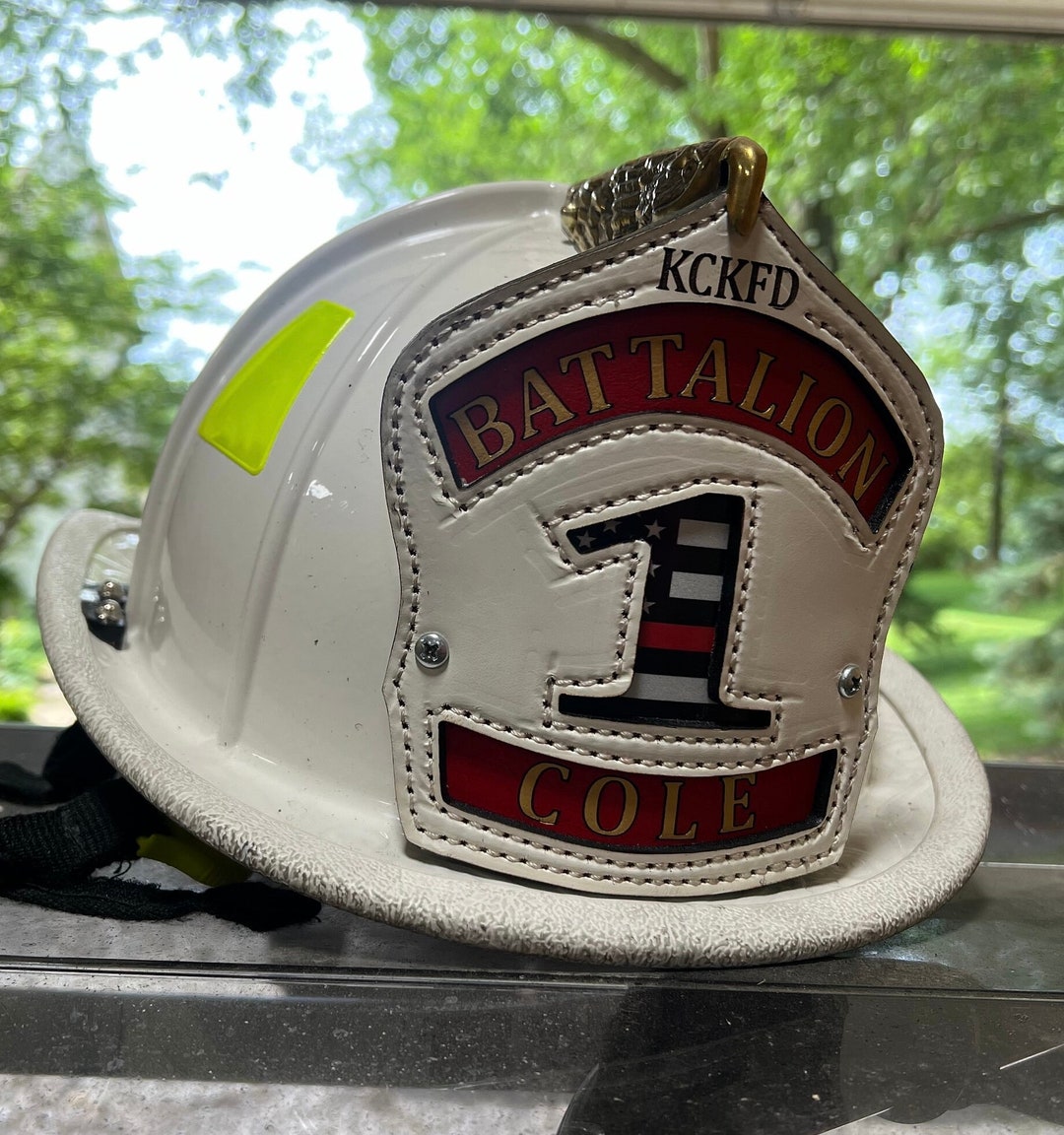 Fire Chief Thin Red Line Fire Helmet Shield - Custom Personalized Fits ...