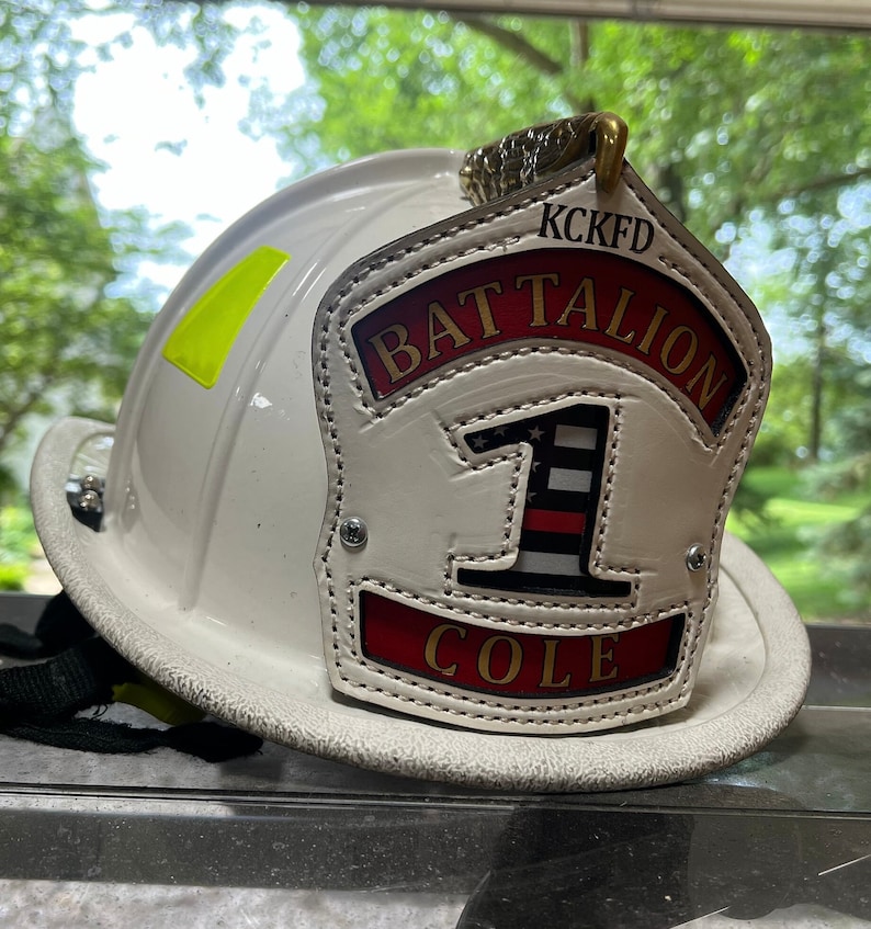 Fire Chief Thin Red Line Fire Helmet Shield - Custom Personalized Fits ...