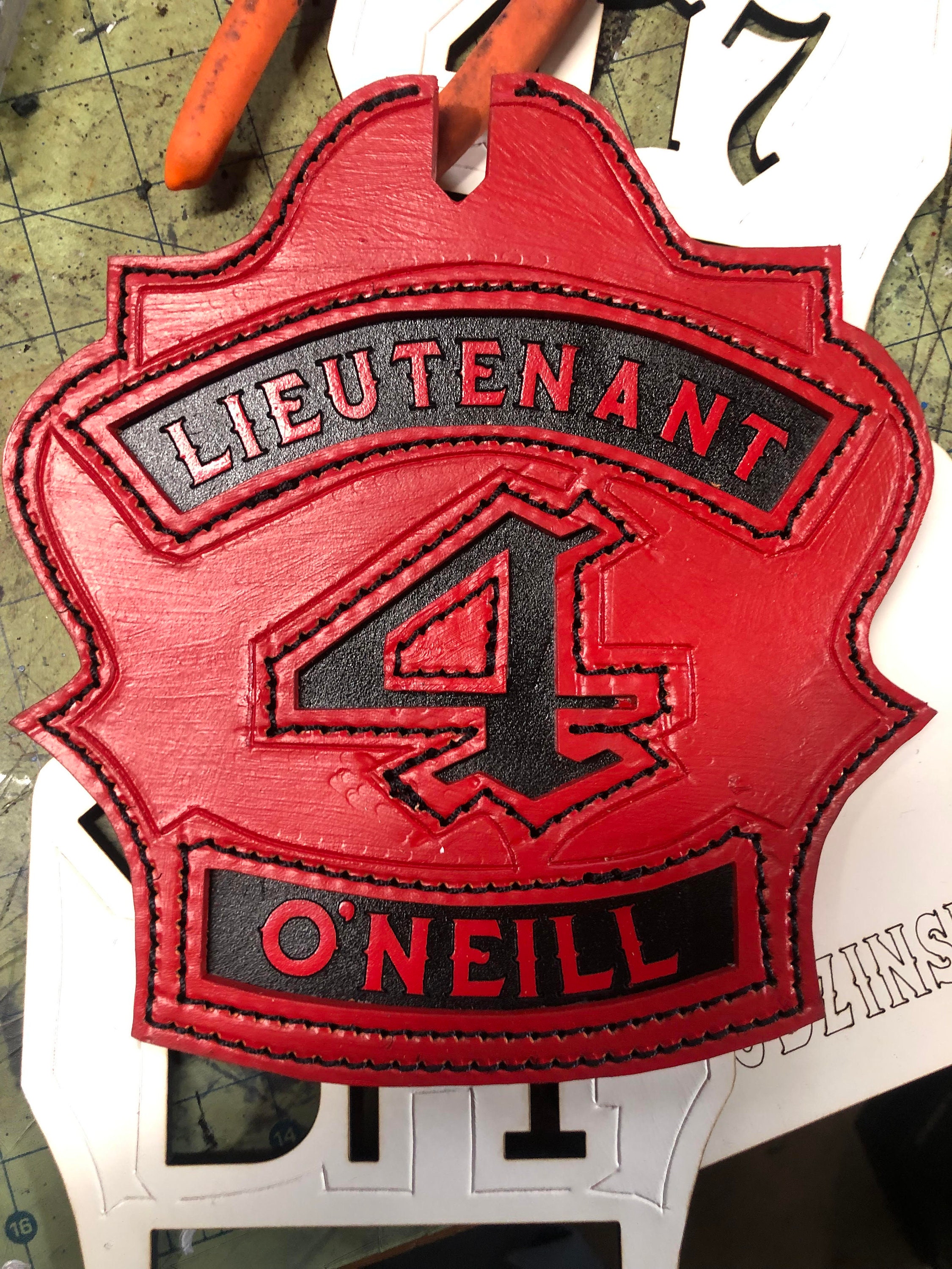 Leather Fire Shields Personalized Fire Helmet Fronts - Etsy