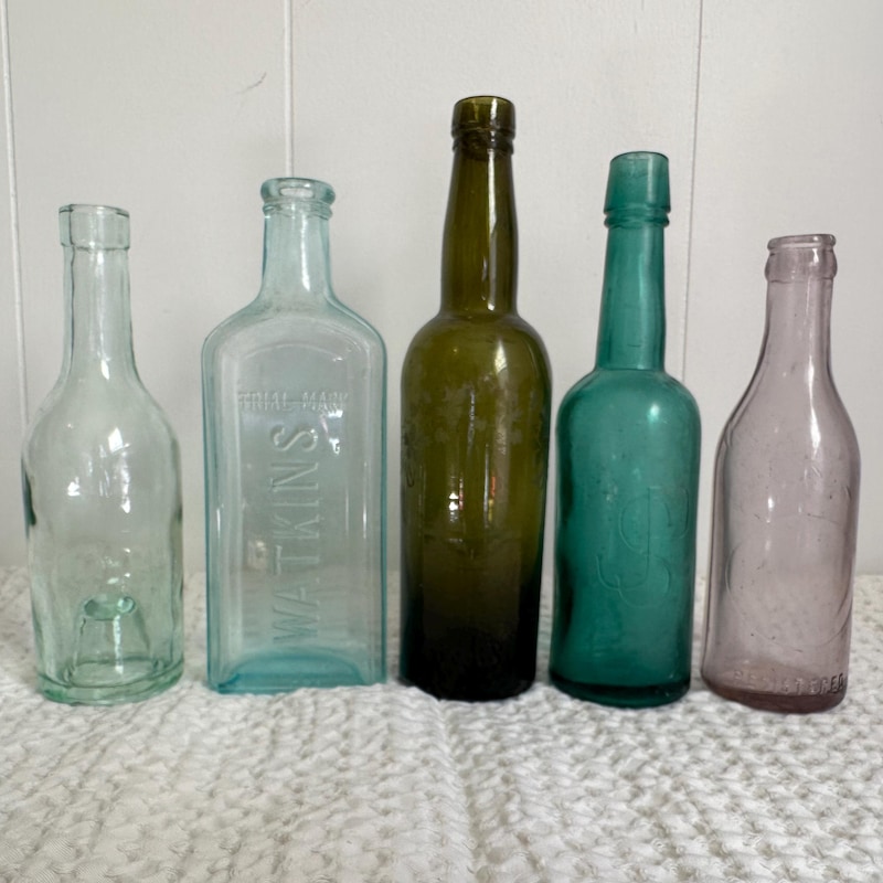 Colored Glass Bottles - Etsy