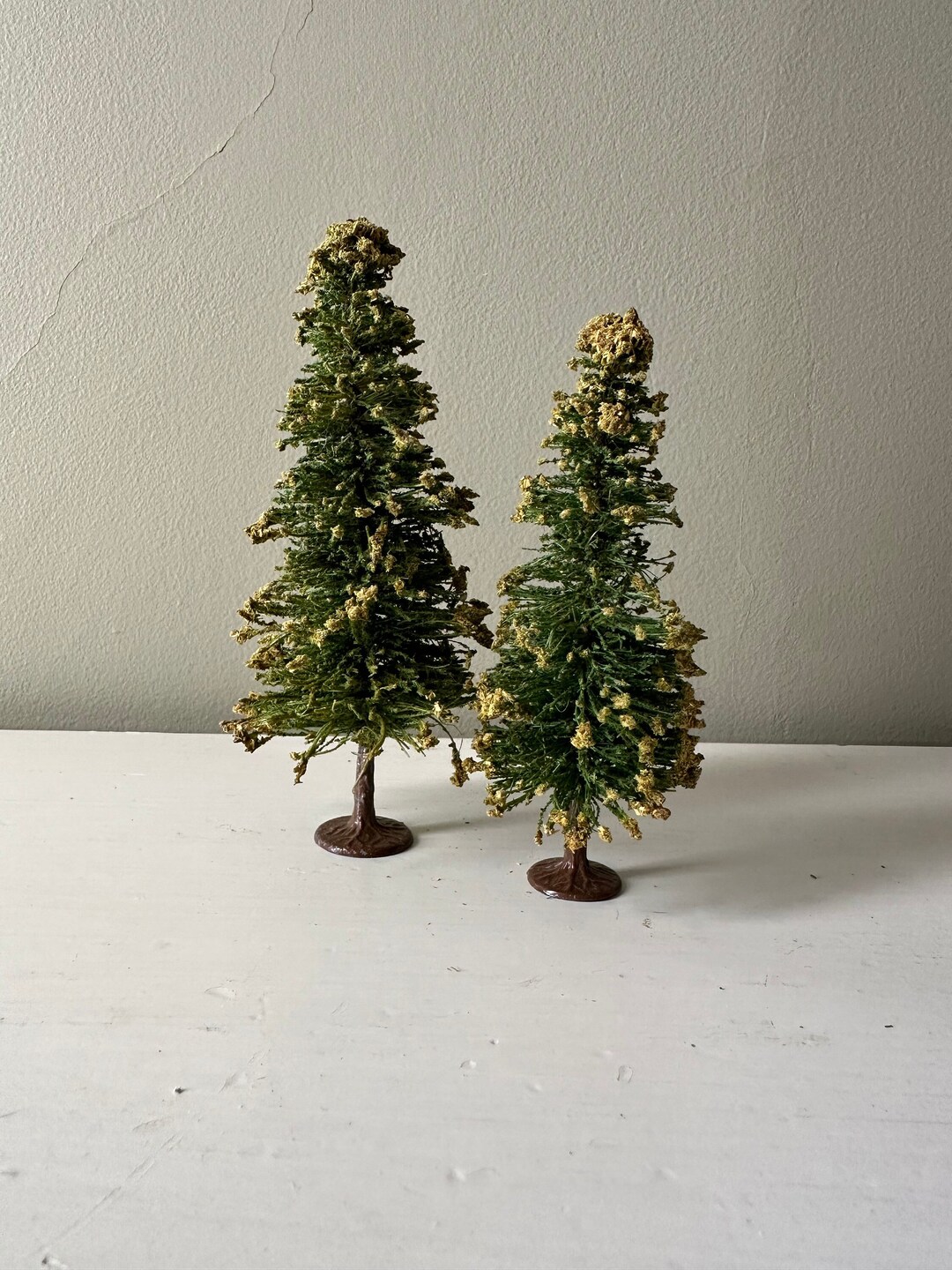 2 Vintage Model Railroad Trees for Diorama, Forest Landscaping, Scenery ...