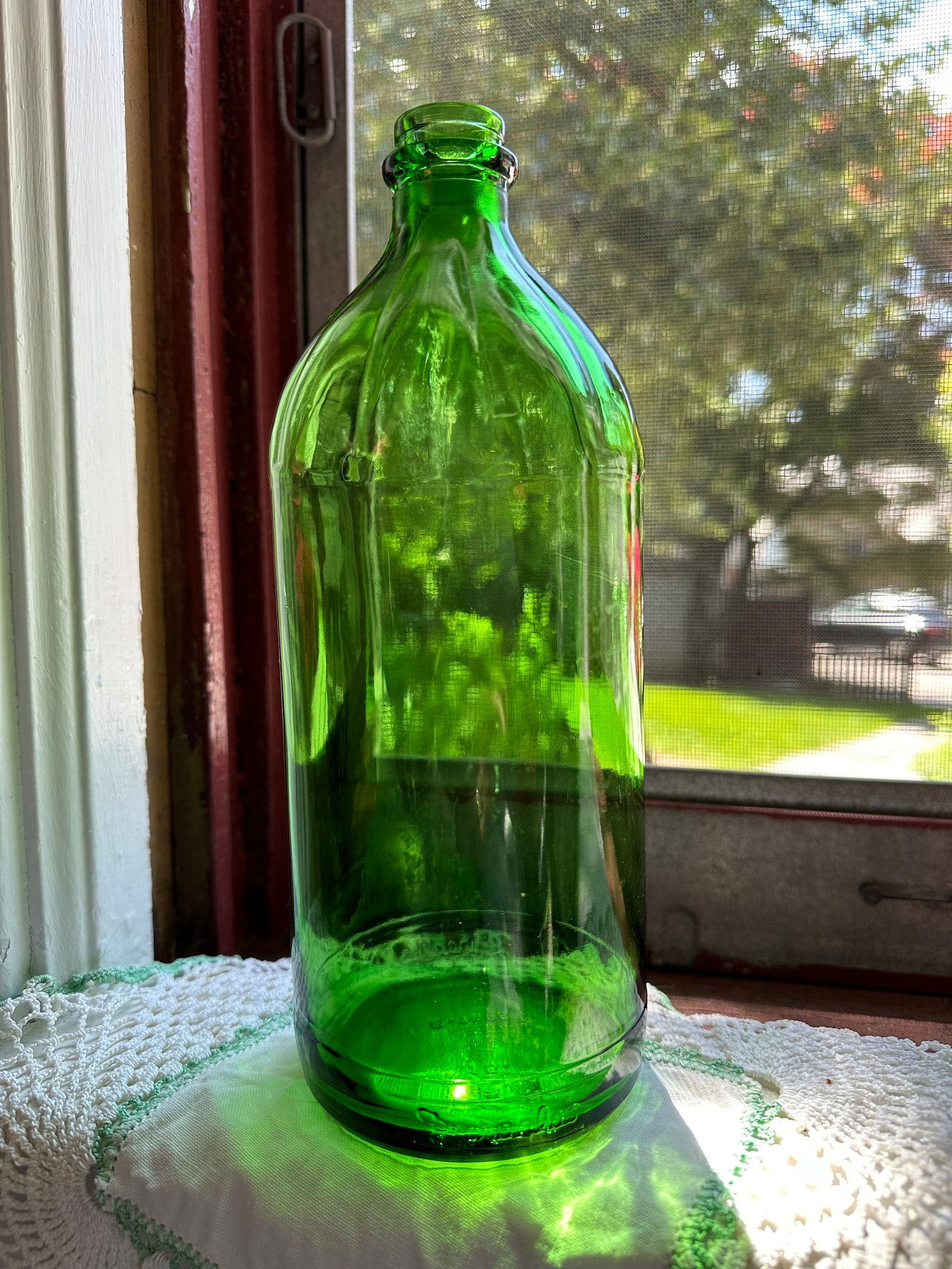 Vintage Green Duraglas Bottle, Owens-illinois Glass Company, Circa 1945 ...