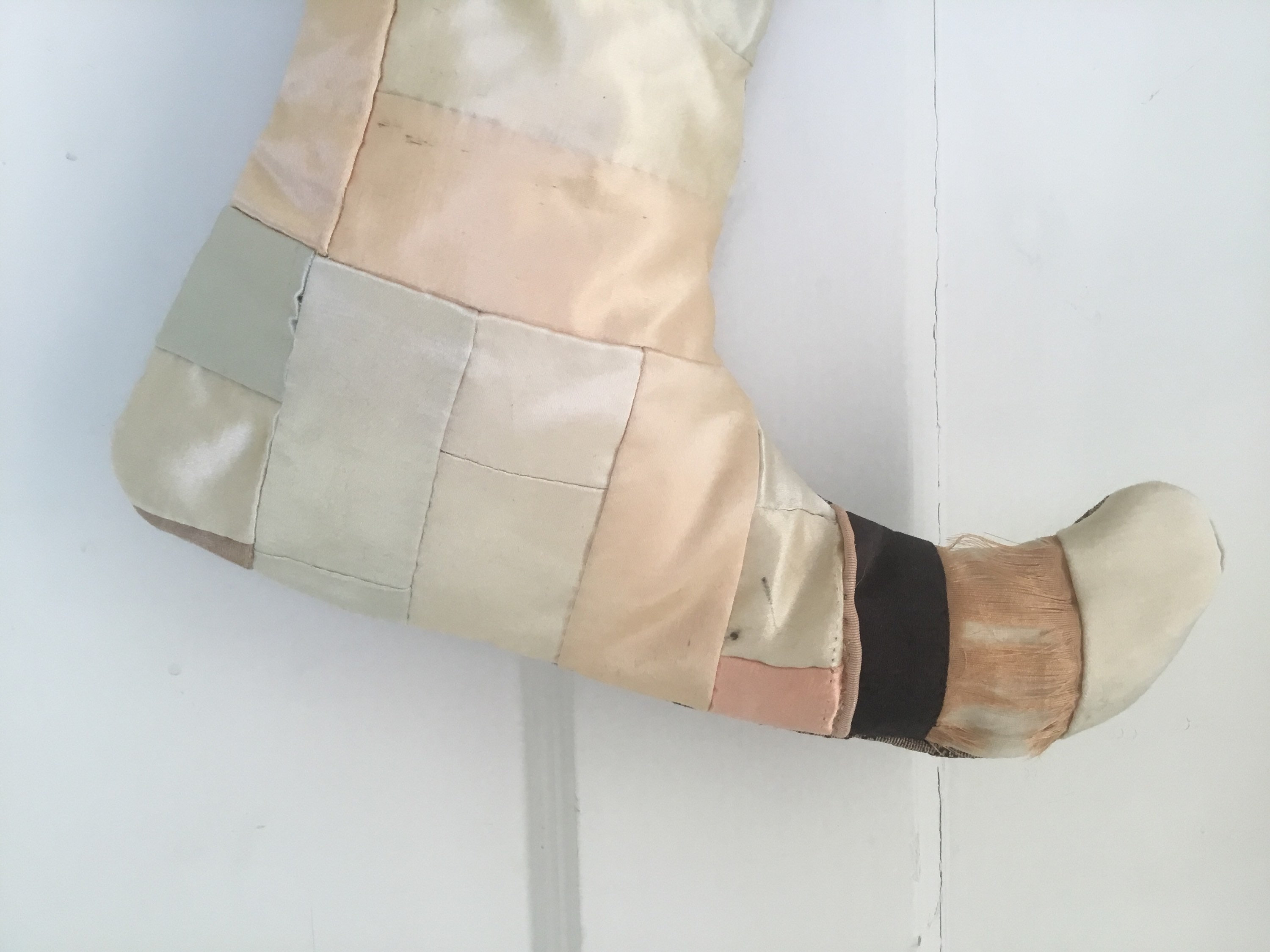 Vintage Handmade Victorian Style Christmas Stocking. Elf Toe. Made From ...