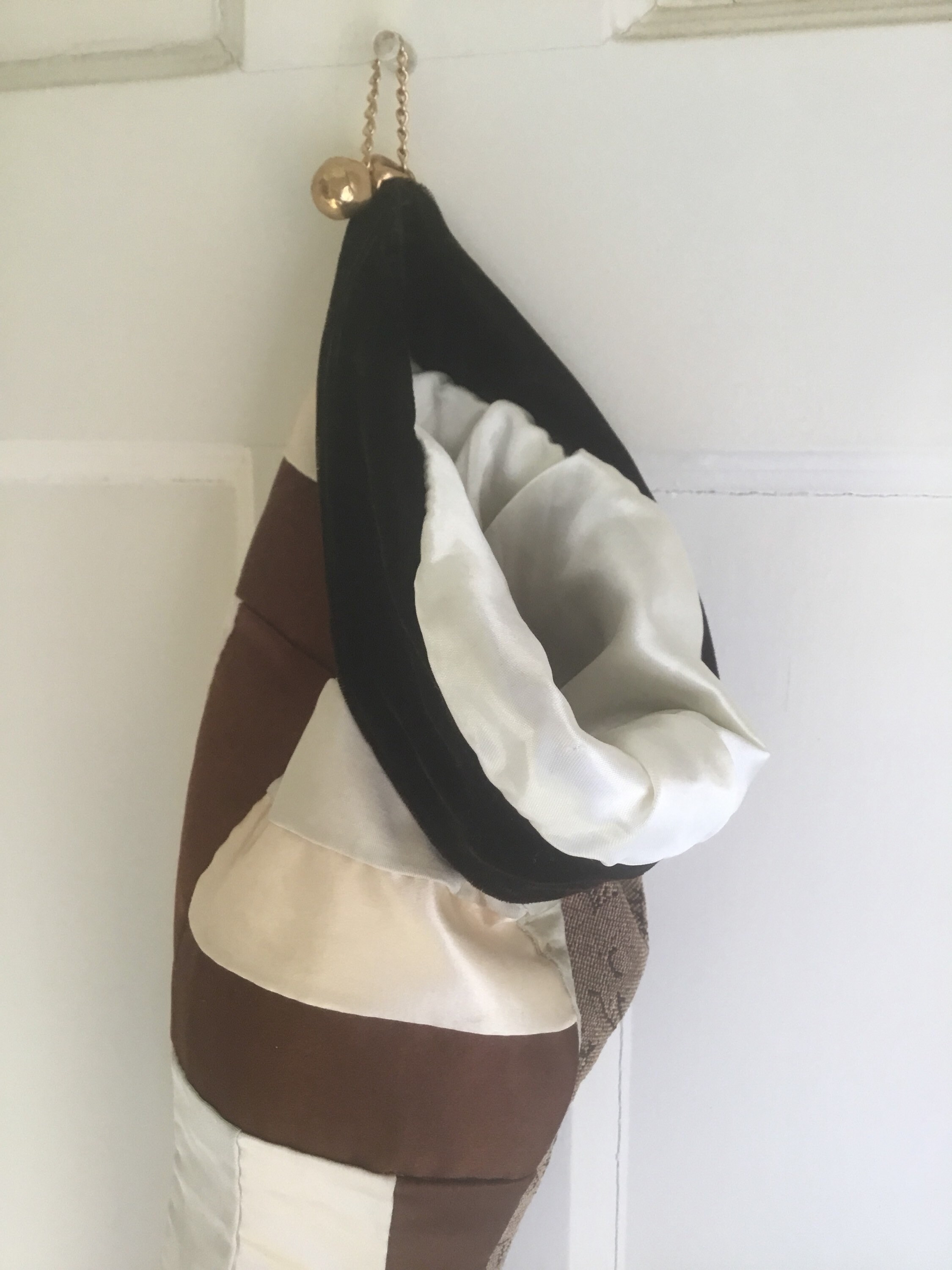 Vintage Handmade Victorian Style Christmas Stocking. Elf Toe. Made From ...