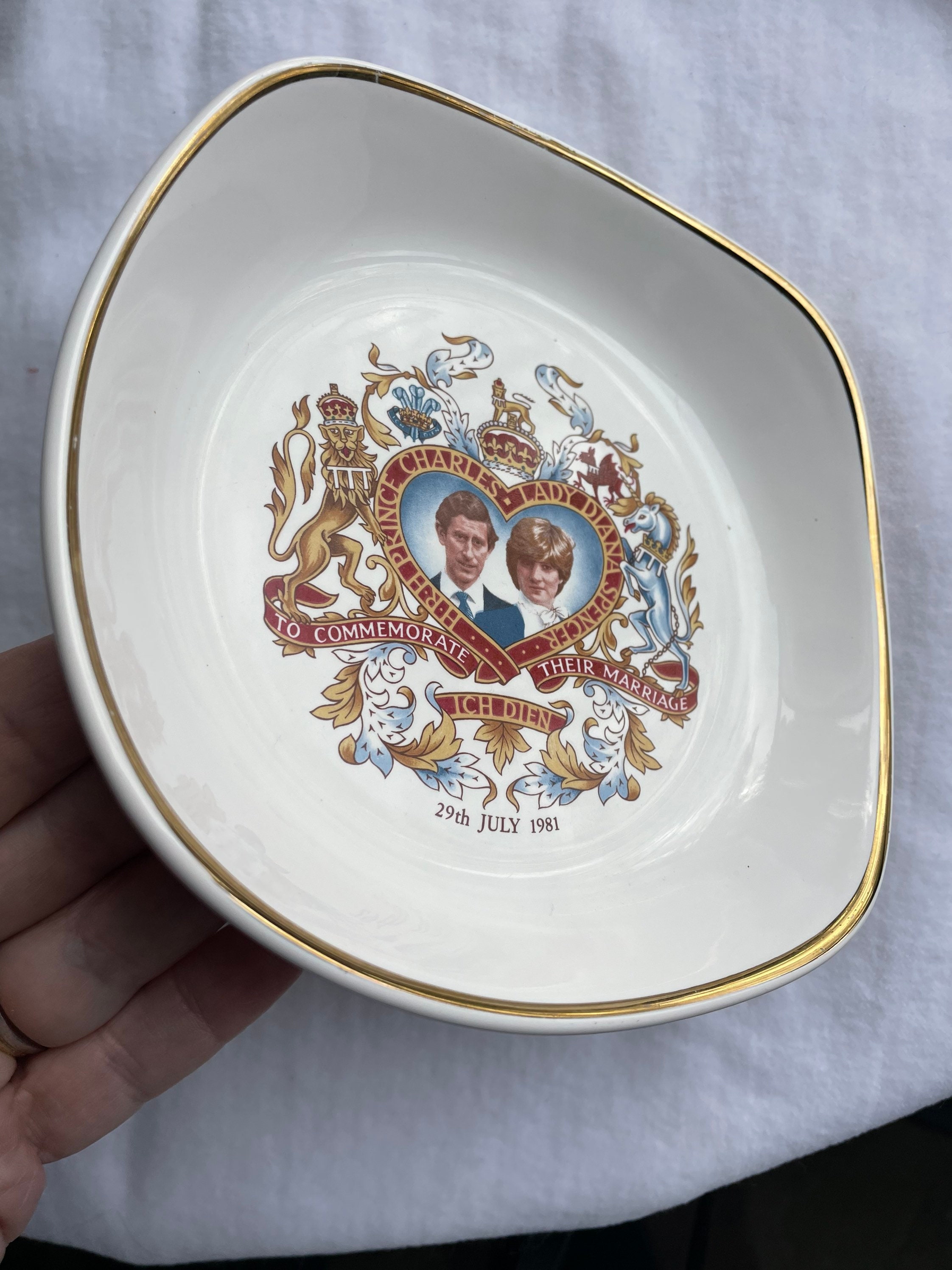 Vintage Wade of England Dish With HRH Prince Charles and Lady Diana ...