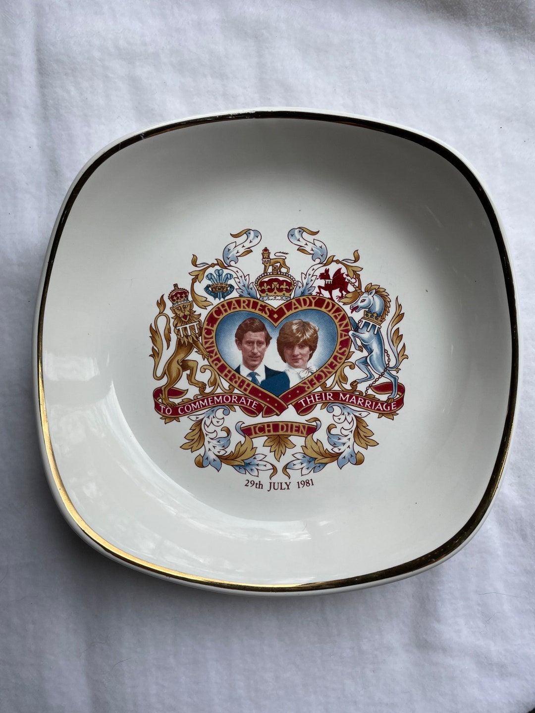 Vintage Wade of England Dish With HRH Prince Charles and Lady Diana ...