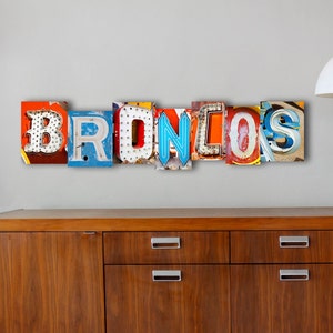 Letter Art Denver Broncos Sign, Letter Photos, 5x7 to 6x9 Arrangement ...