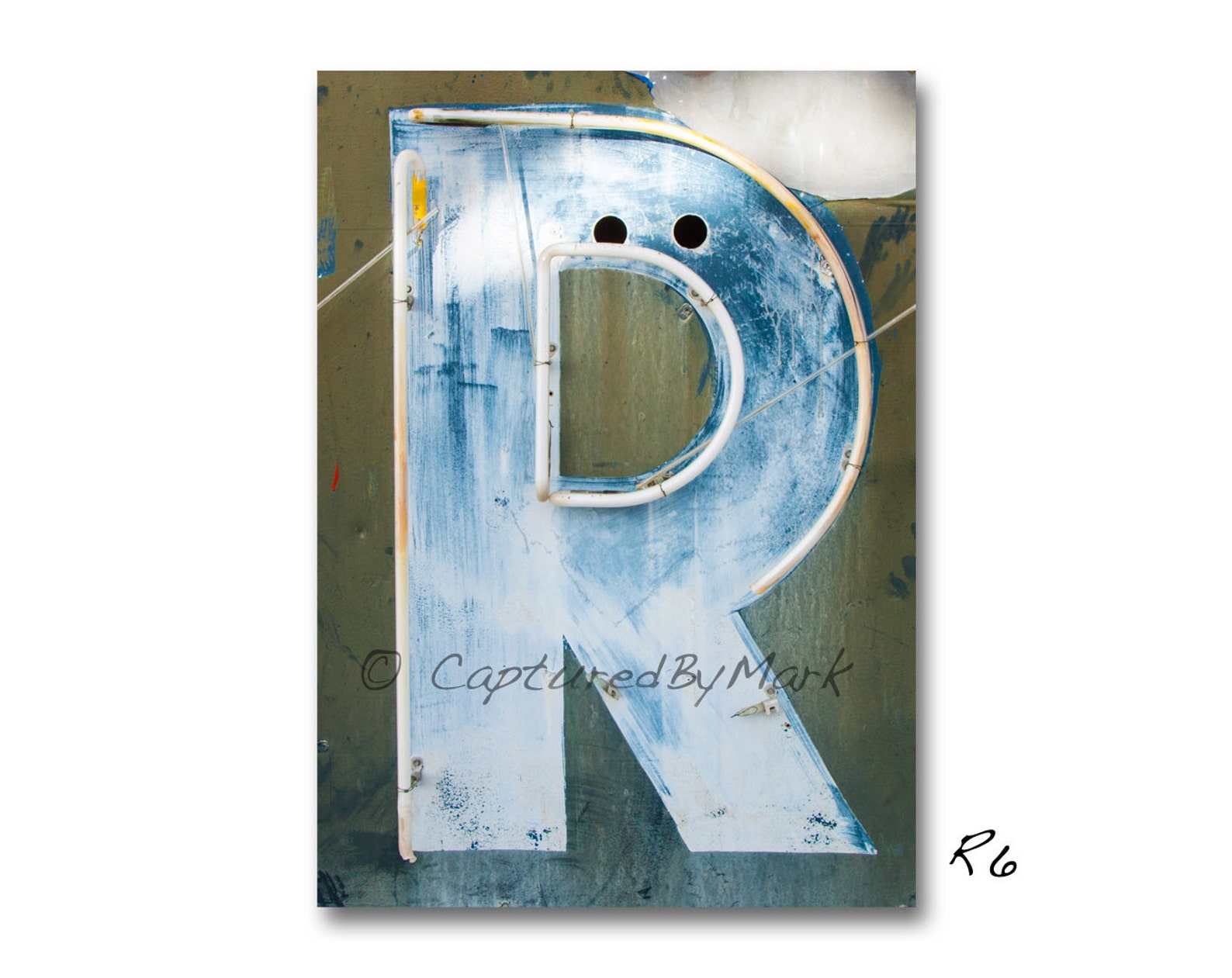 Letter Art, Letter R Alphabet Art, Vintage Vegas Neon Sign Letter Fine ...