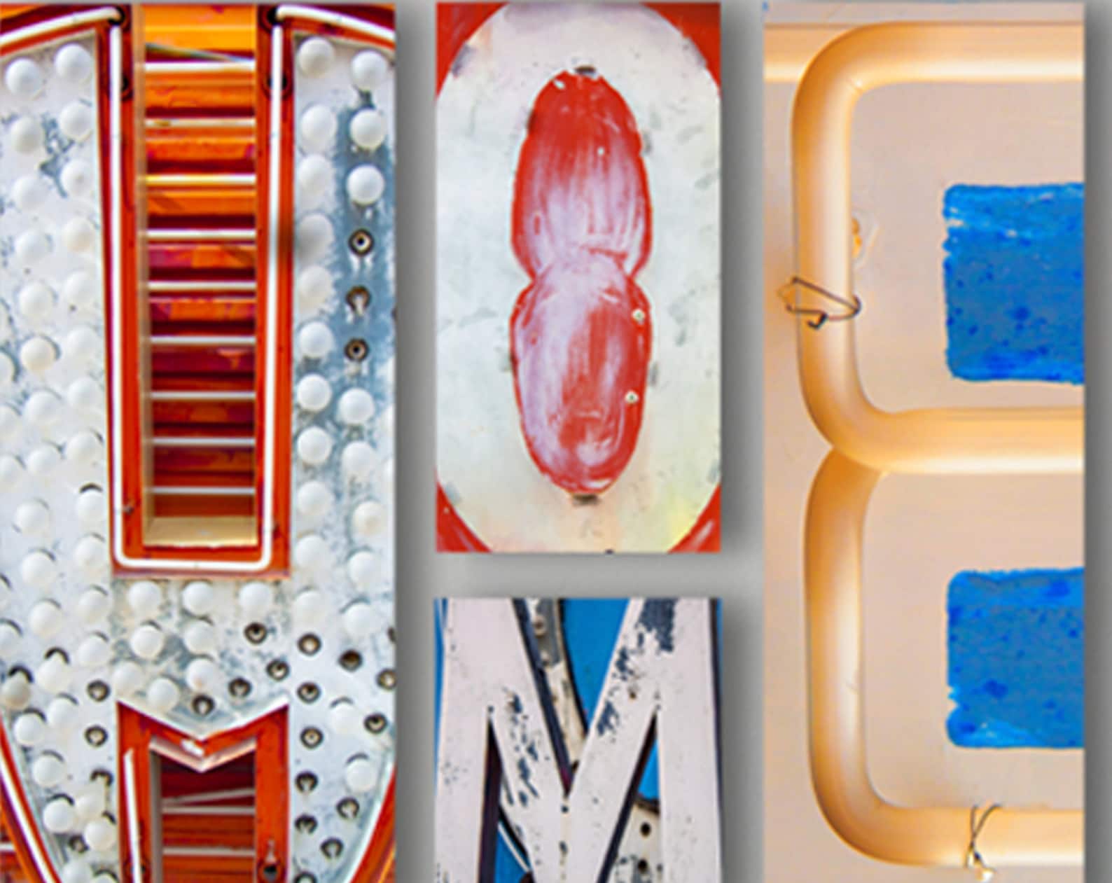 HOME Sign Neon Letter Art Vegas Neon Letter Photos 15x15 - Etsy