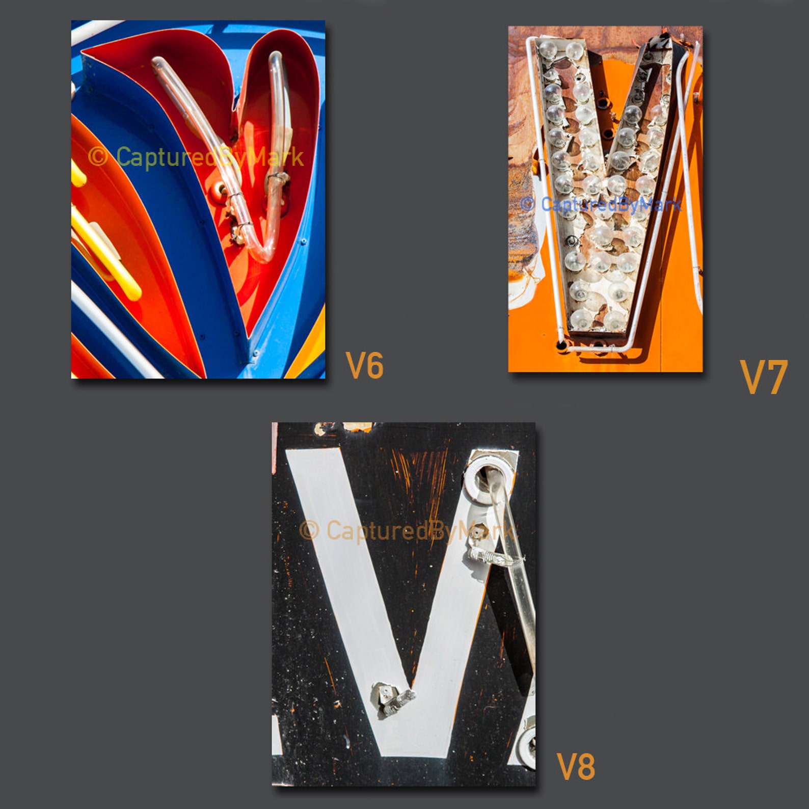 Letter Art, Letter V Alphabet Art, Vintage Vegas Neon Sign Letters - Etsy