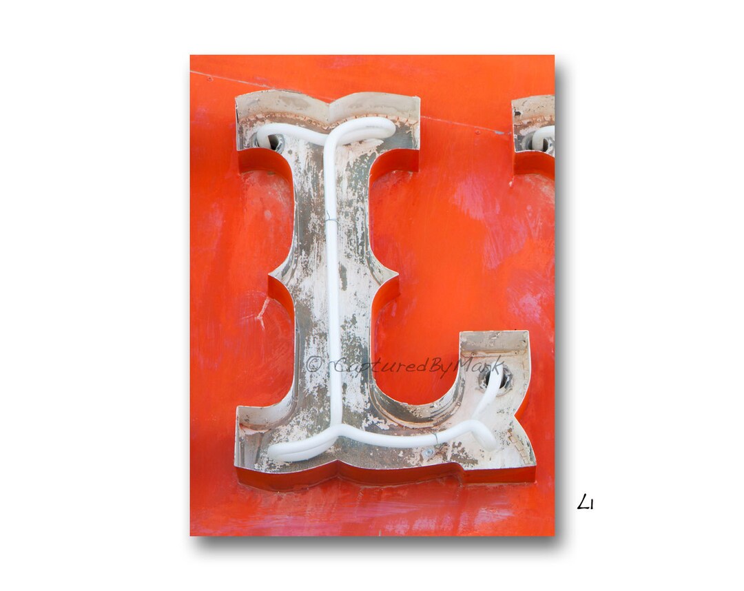 Letter Art, Letter L Alphabet Art, Vintage Vegas Neon Sign Letters - Etsy