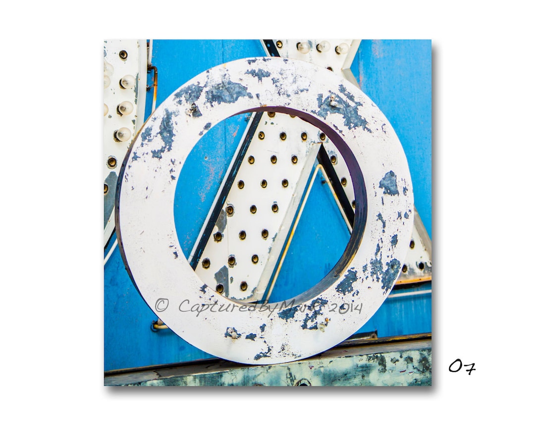 Letter Art, Letter O Alphabet Art, Vintage Vegas Neon Sign Letter Fine ...