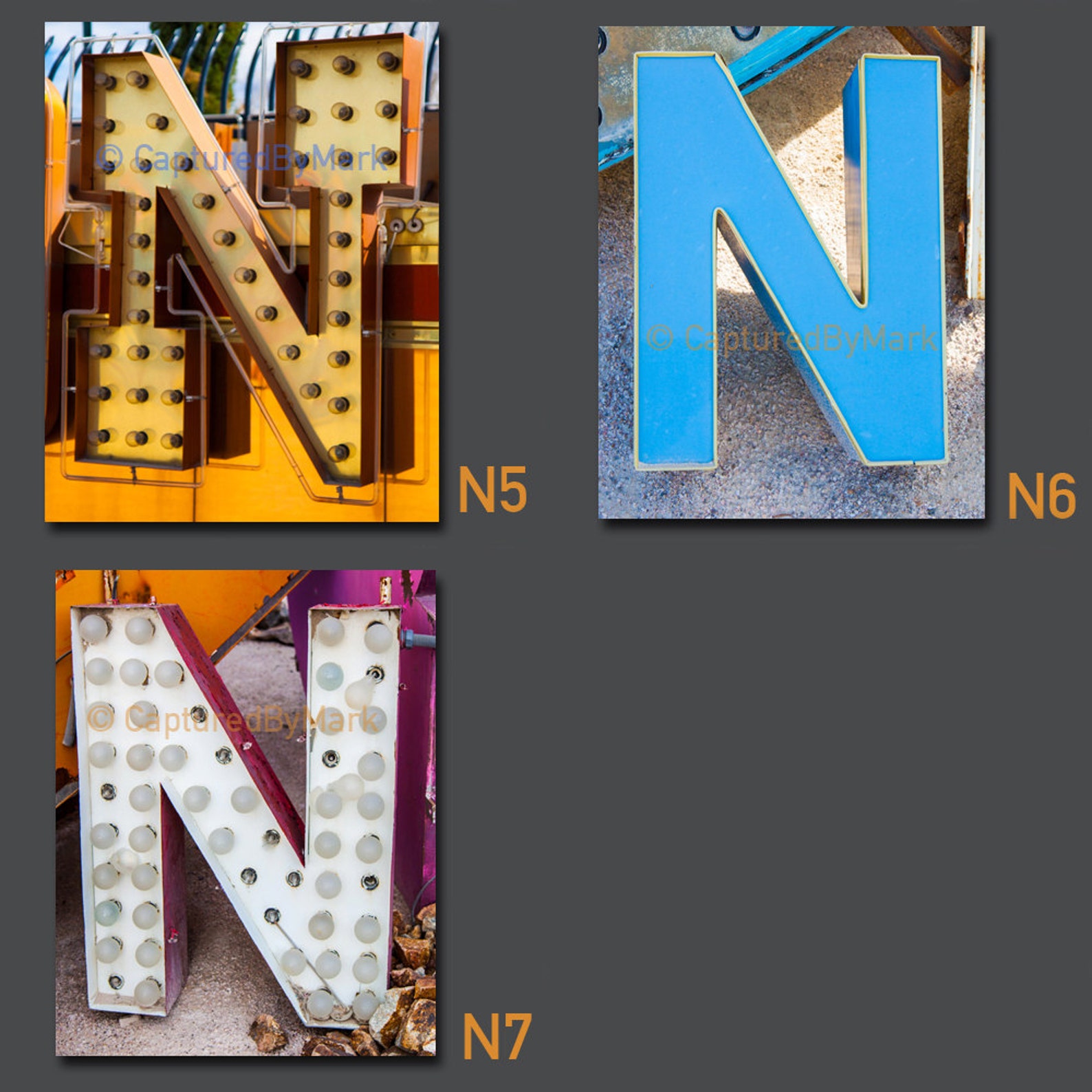 Letter Art, Letter N Alphabet Art, Vintage Vegas Neon Sign Letters - Etsy