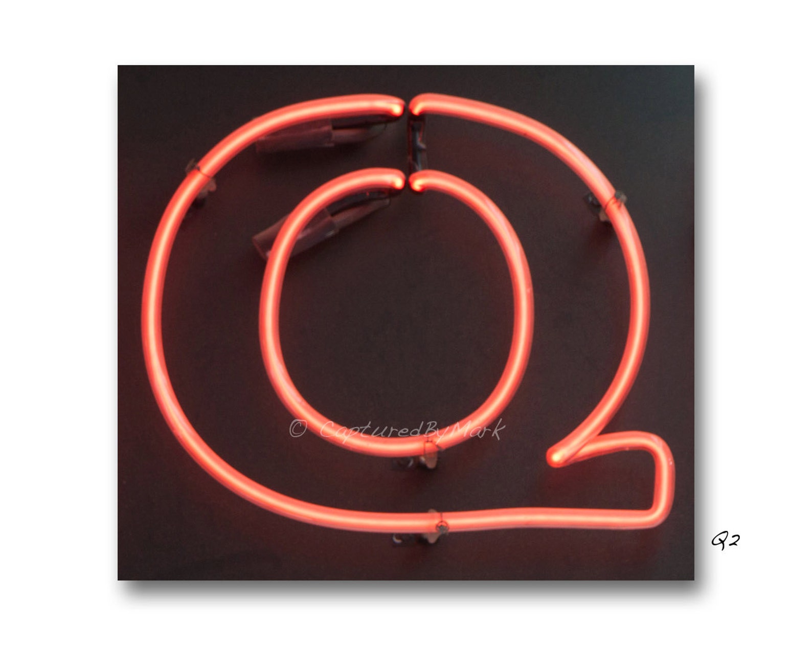 Neon Letter Q, Marquee Letter Art, Vintage Vegas Neon Sign Letters ...