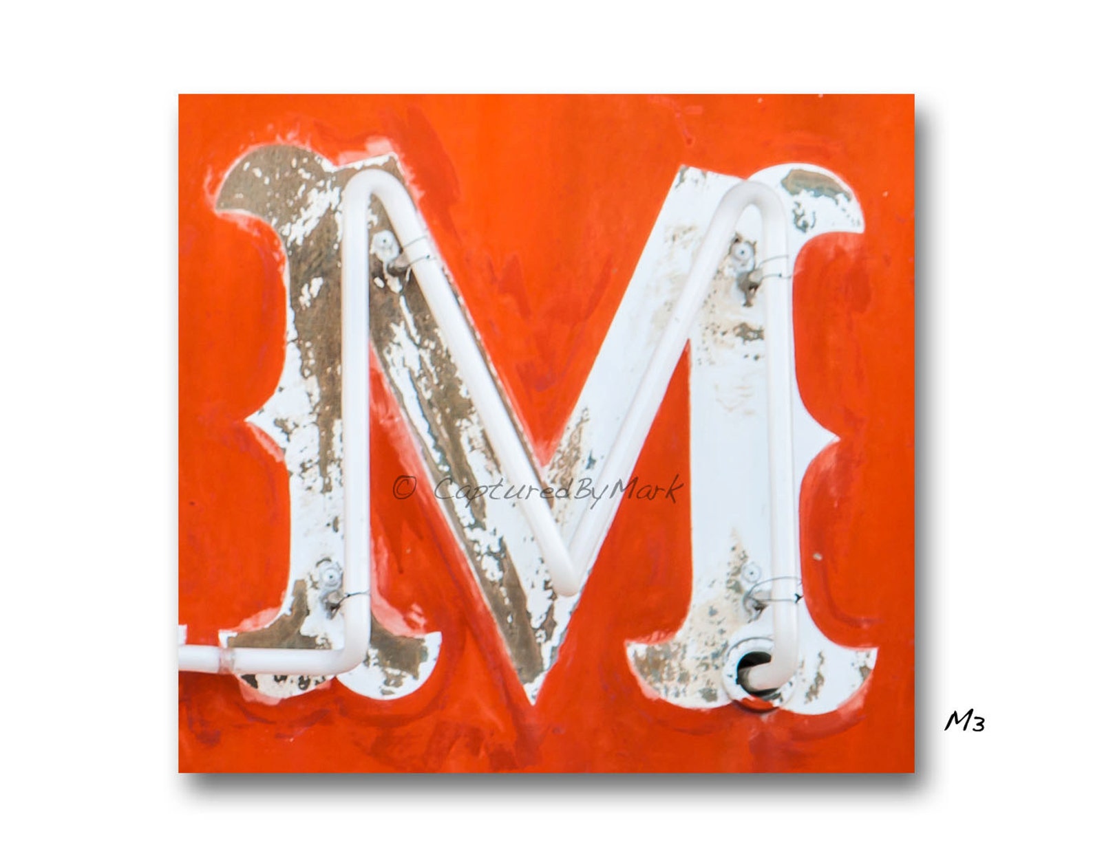 Letter Art, Letter M Alphabet Art, Vintage Vegas Neon Sign Letters ...
