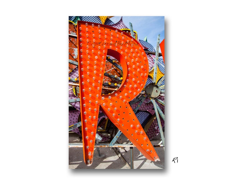 Letter Art, Letter R Alphabet Art, Vintage Vegas Neon Sign Letters - Etsy