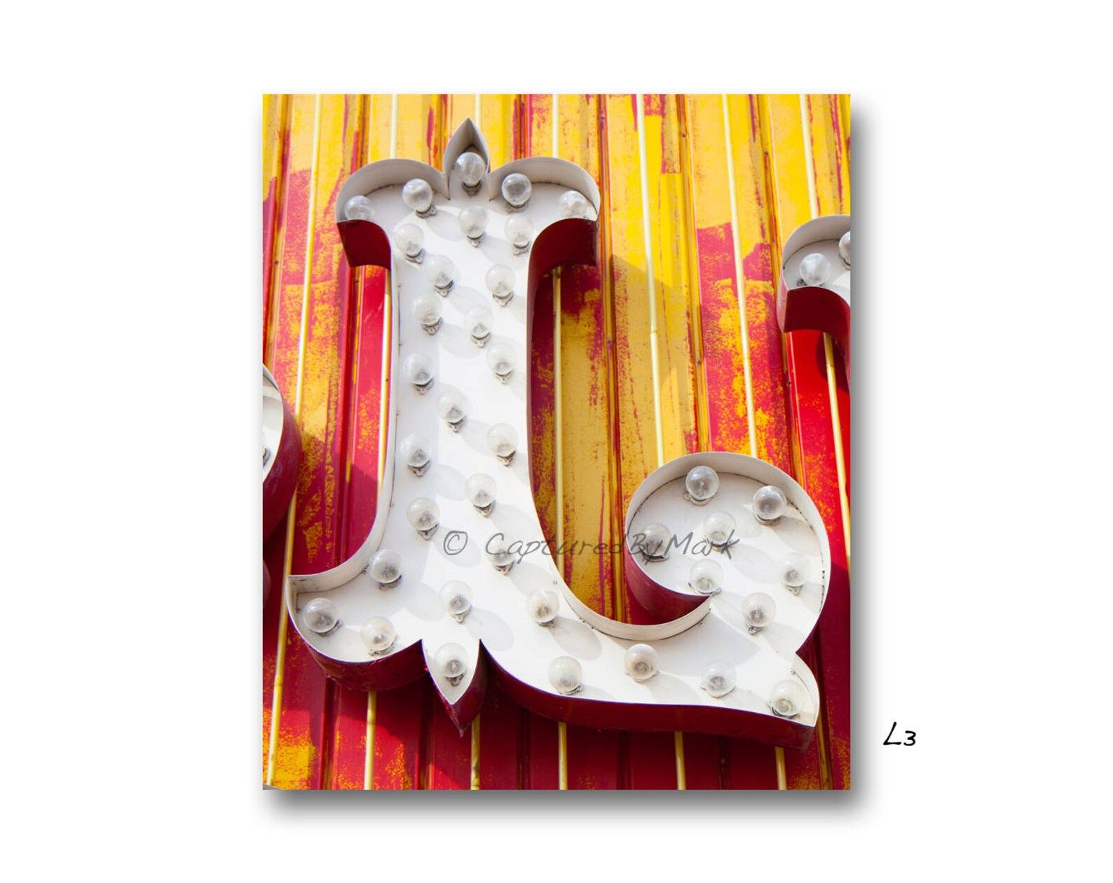 Letter Art, Letter L Alphabet Art, Vintage Vegas Neon Sign Letter Fine ...