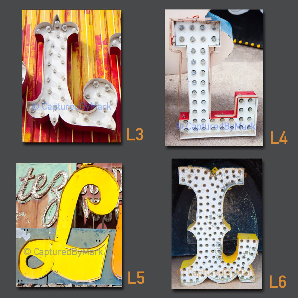Letter Art, Letter L Alphabet Art, Vintage Vegas Neon Sign Letters - Etsy