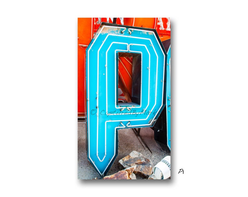 Letter Art, Letter P Alphabet Art, Vintage Vegas Neon Sign Letters - Etsy