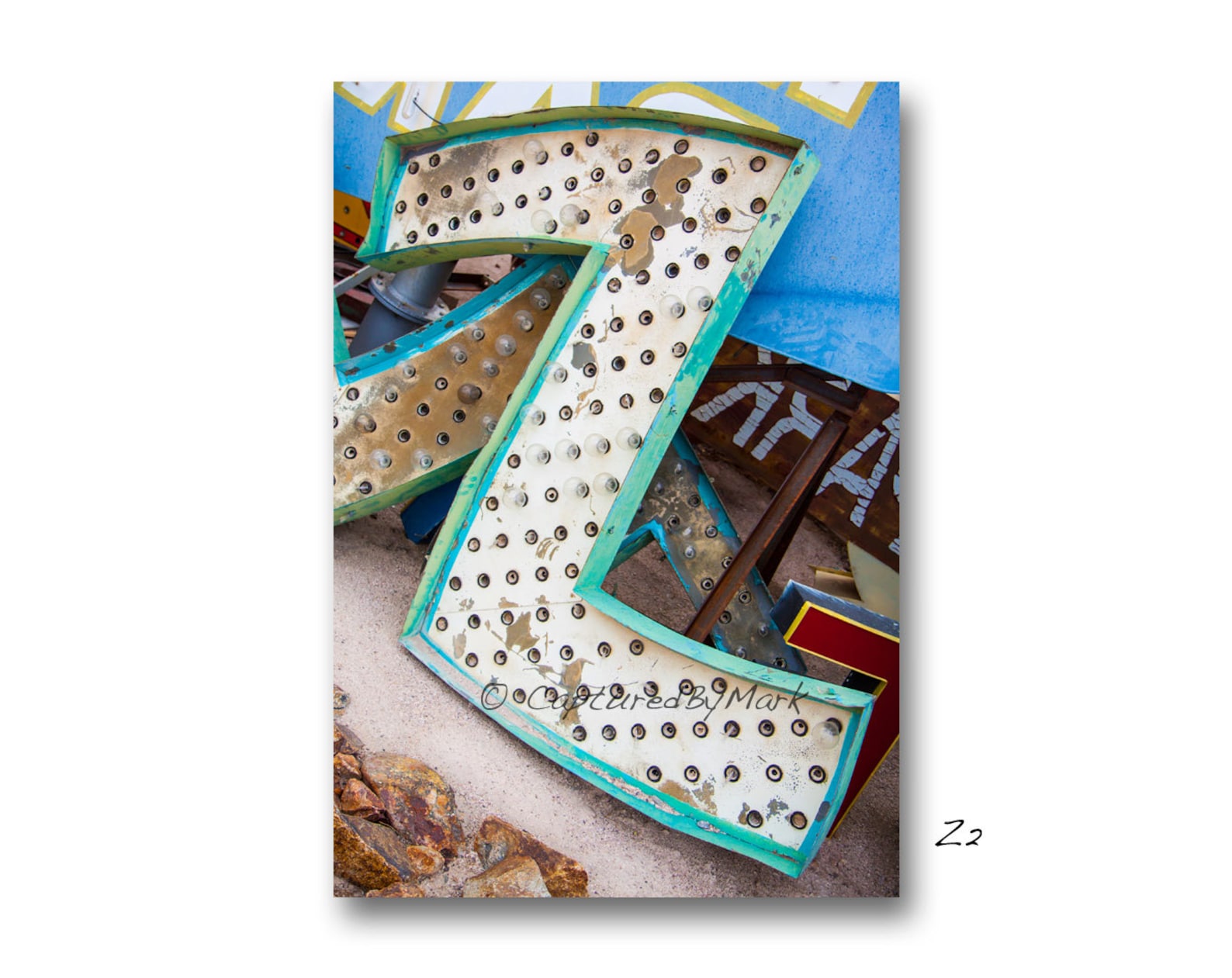 Letter Art, Letter Z Alphabet Art, Vintage Vegas Neon Sign Letter Fine ...