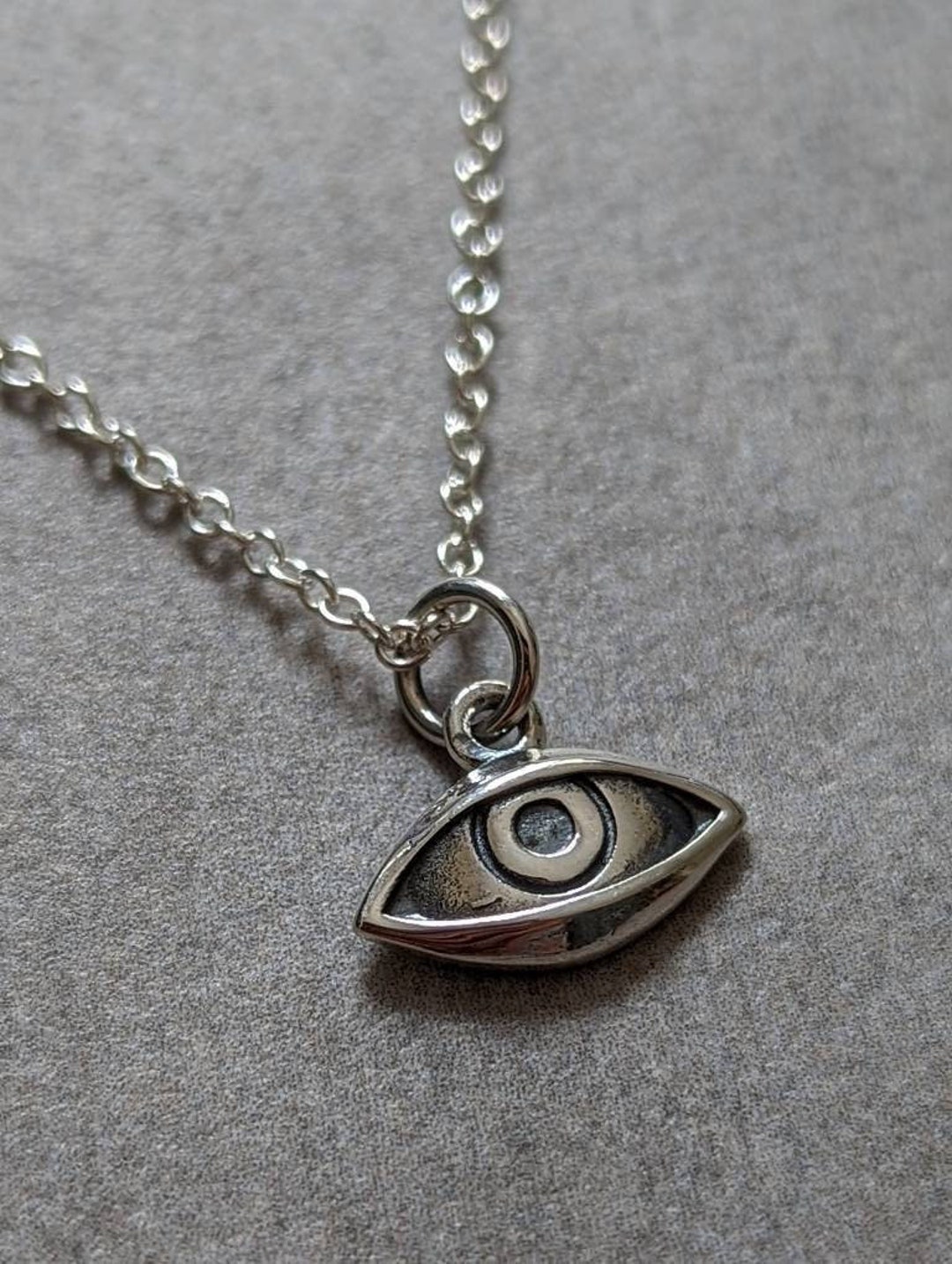The Eye Necklace, Sterling Silver Eye Necklace, All Seeing Eye, Simple ...