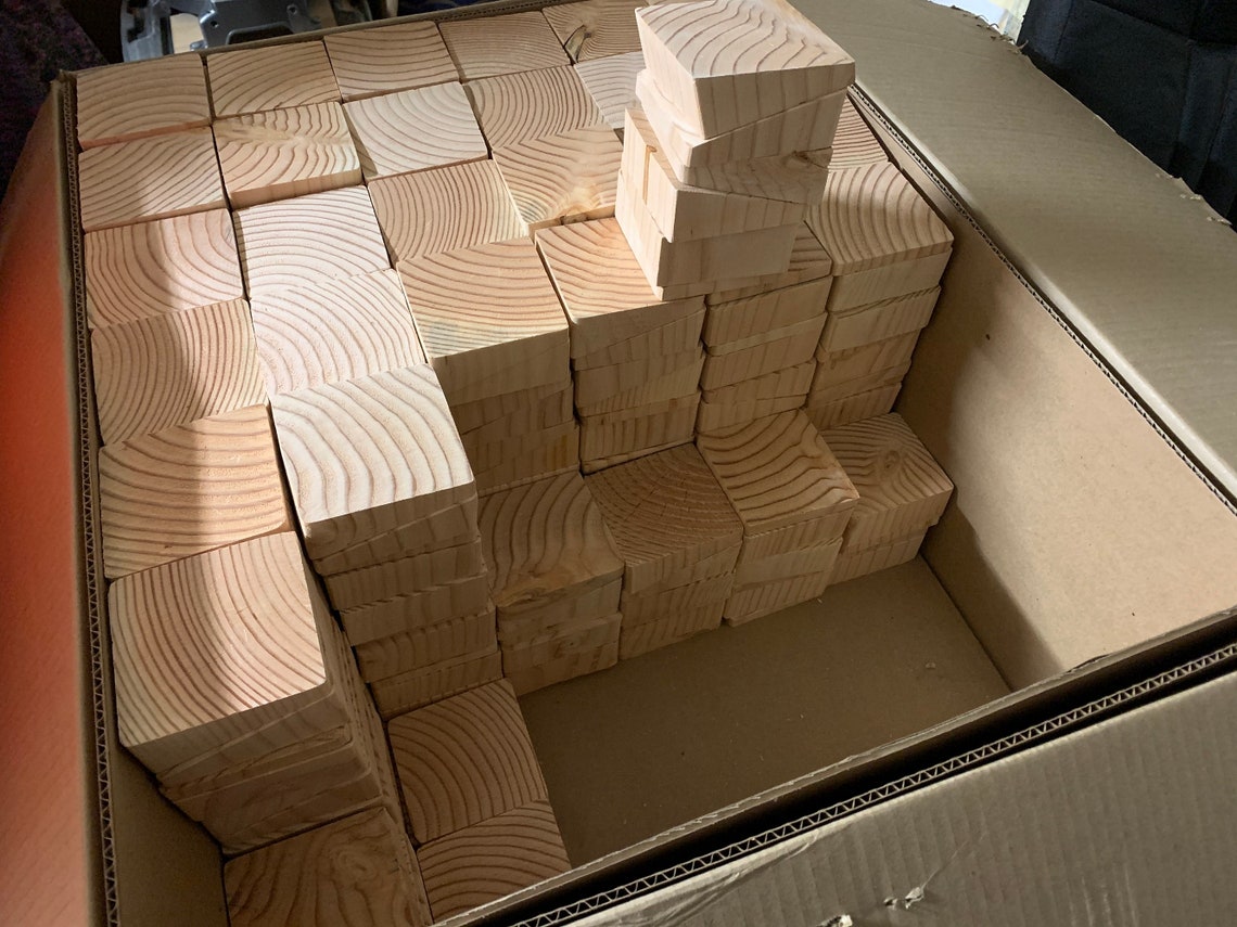 Wood Blocks Wood Craft Blocks Square Craft Blocks Wood Art | Etsy