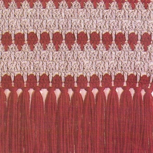 Tier Drop Afghan- Vintage Crochet Blanket Pattern, Retro Throw, Couch ...