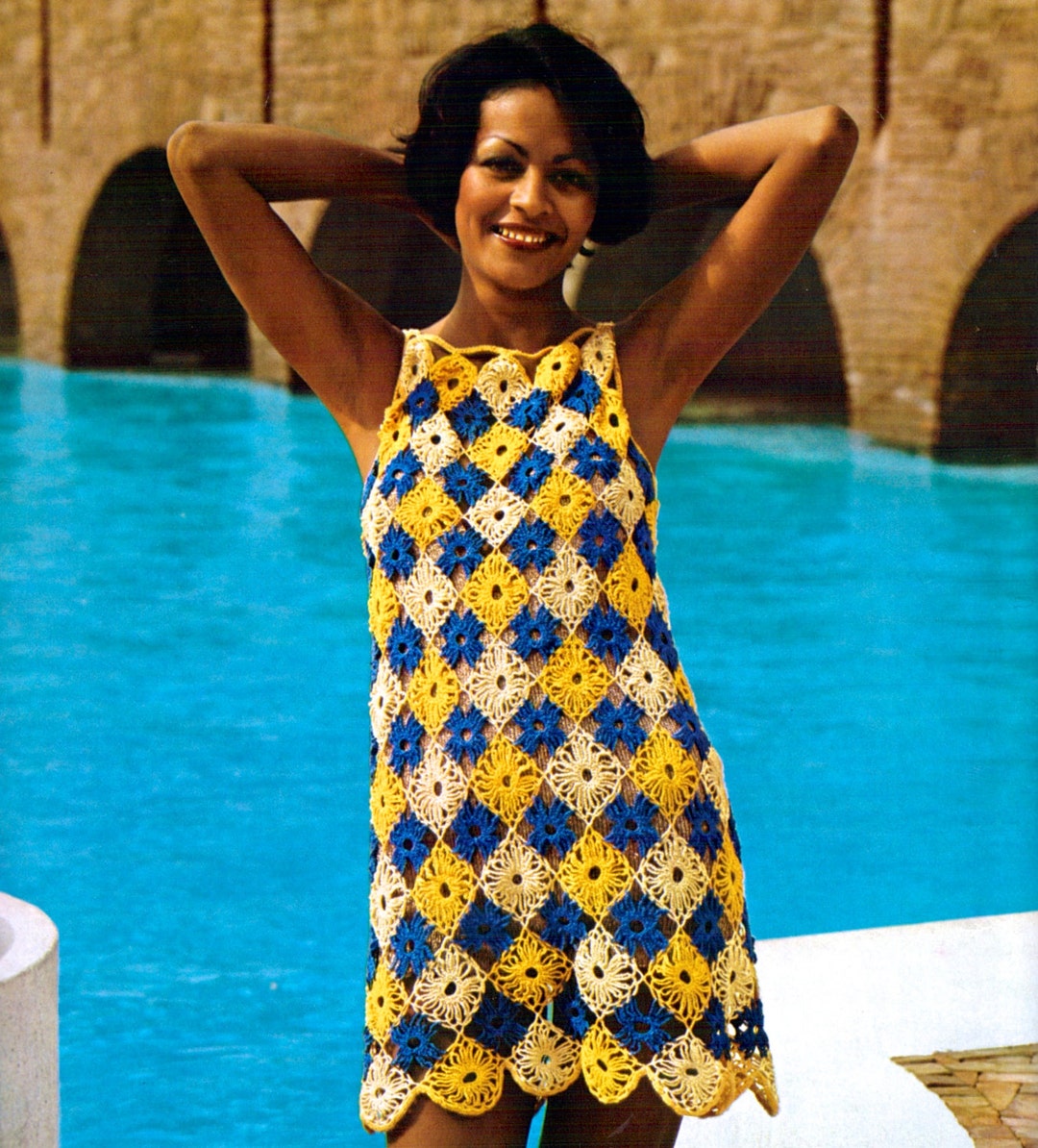 Motif Tunic- Vintage Crochet Pattern, Summer Dress, Adult Women's ...