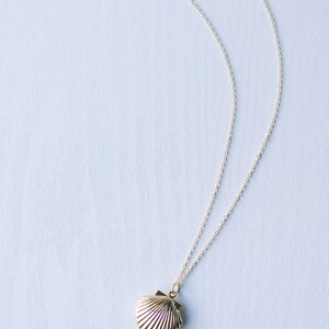 Sea Shell Locket Necklace / Scallop Shell Locket / Best Birthday Gift ...