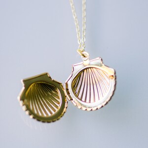Sea Shell Locket Necklace / Scallop Shell Locket / Best Birthday Gift ...