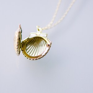Sea Shell Locket Necklace / Scallop Shell Locket / Best Birthday Gift ...