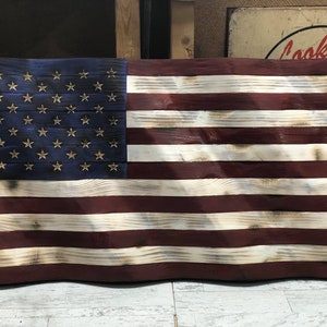 Rustic Waving Wood American Flag, Waving American Flag, Wavy Flag ...