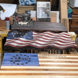 Rustic 2nd Amendment American Flag, Wood American Flag, Betsy Ross ...