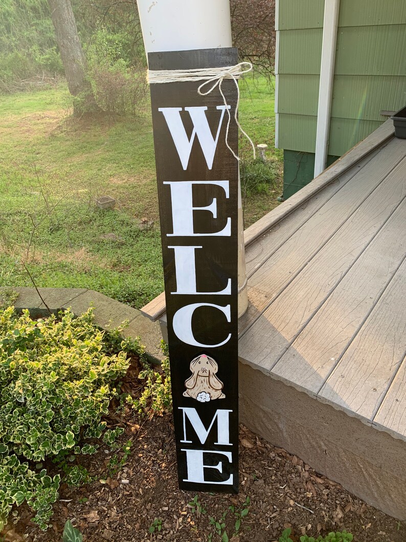 Vertical Interchangeable Welcome Sign Welcome Porch Sign | Etsy