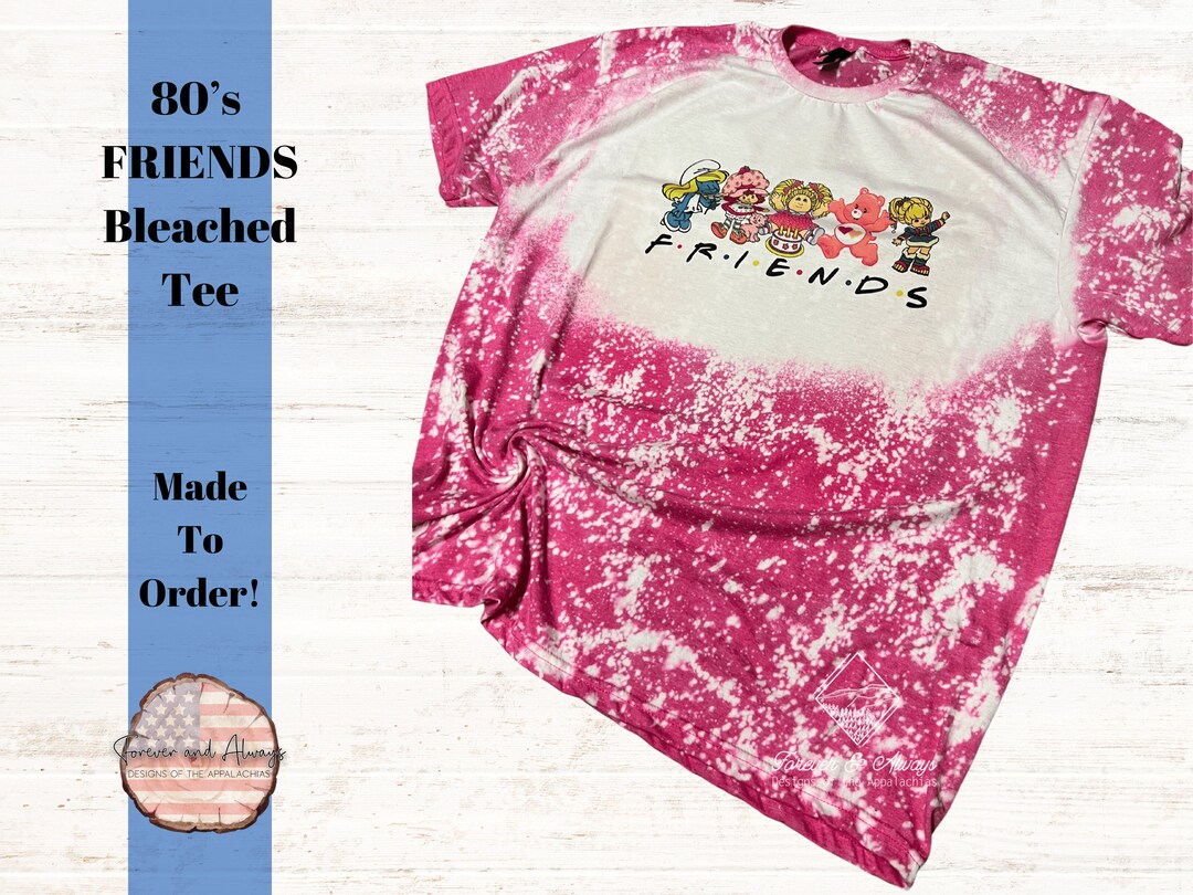 80s Friends Bleached Tee, 80s T-shirt, 80s Tee, Friends Tee, Bleached ...