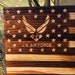Air Force Rustic Wood Burned American Flag, Wood American Flag, Air ...