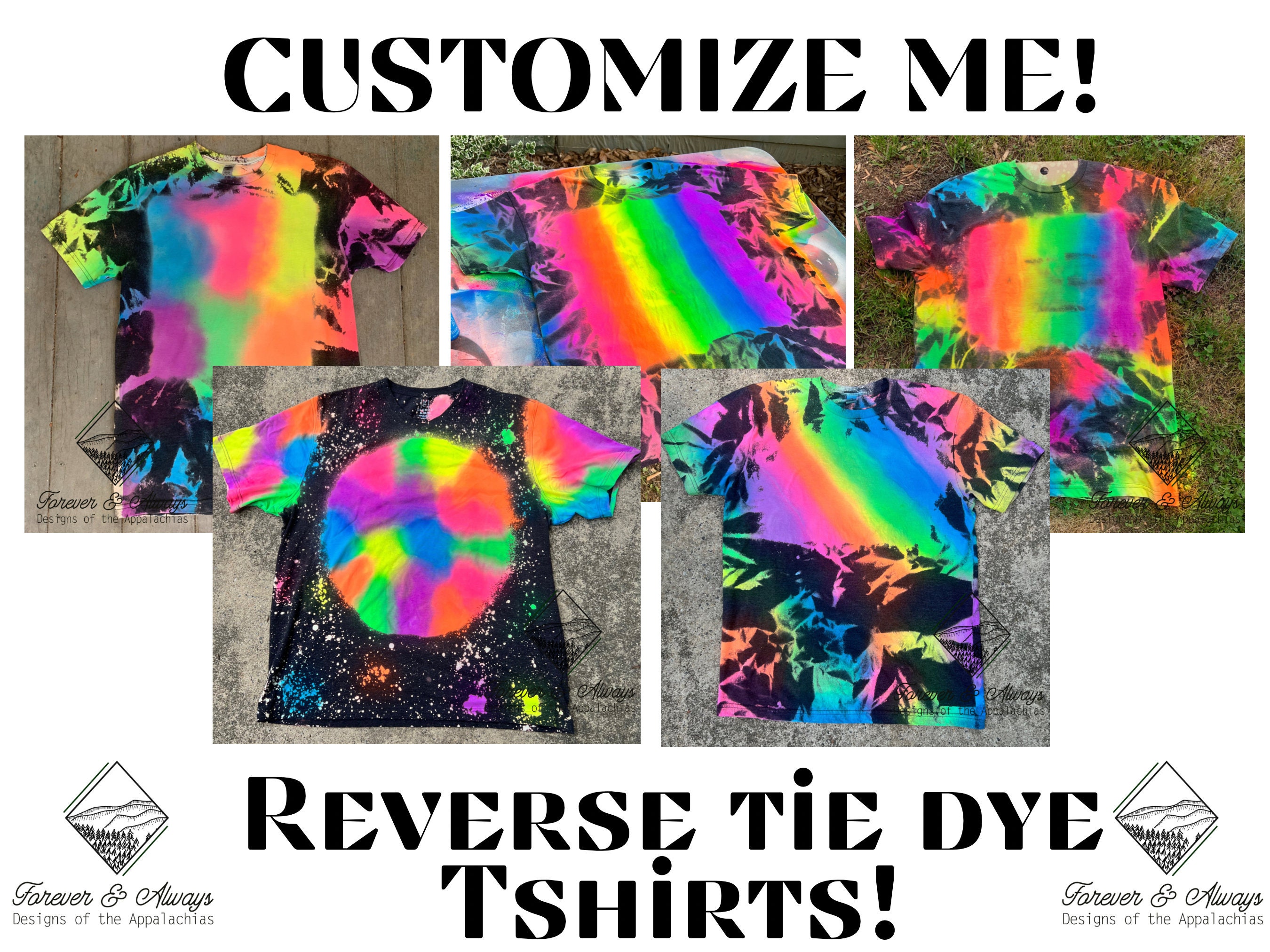 Reversed Tie Dye Shirt Reverse Tie Dye Shirt Bleached Shirt - Etsy