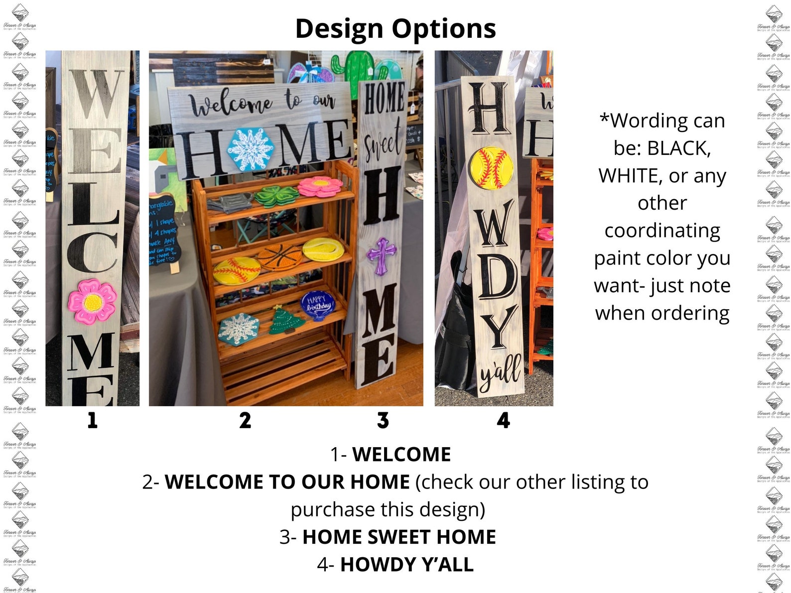 Vertical Interchangeable Welcome Sign Welcome Porch Sign - Etsy