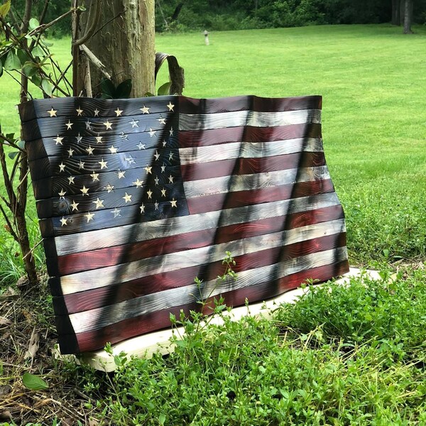 Wavy Wood Flag - Etsy
