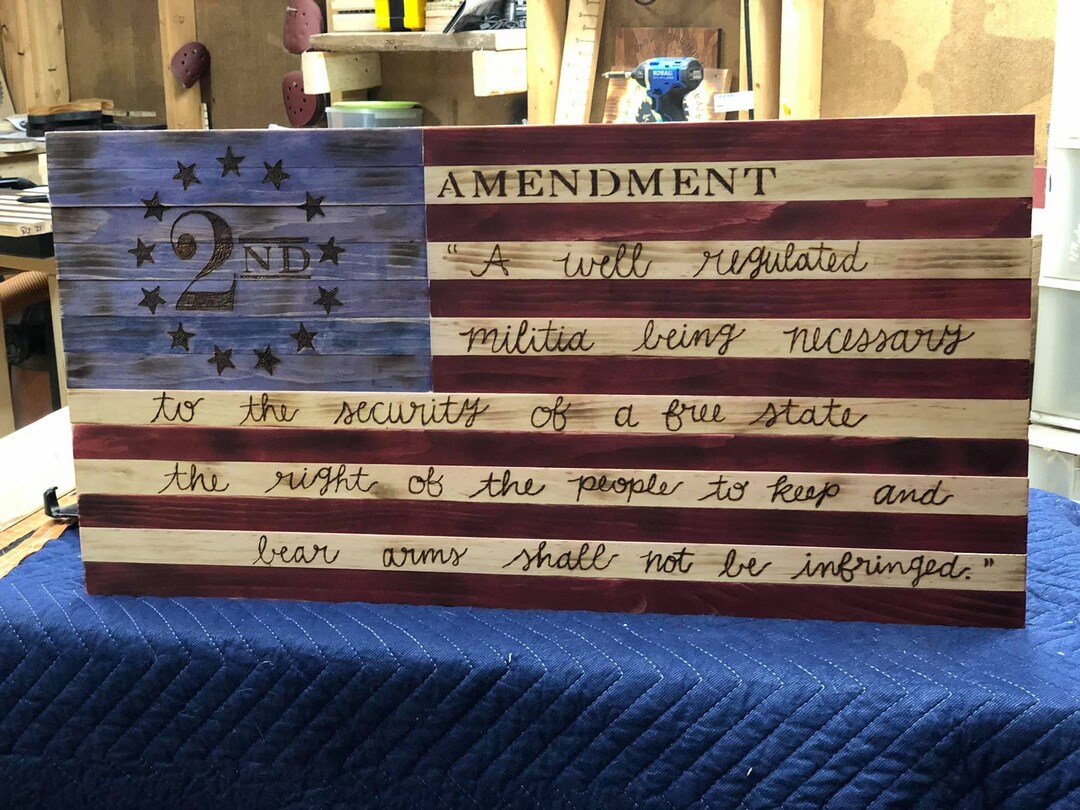 Rustic 2nd Amendment American Flag, Wood American Flag, Betsy Ross ...