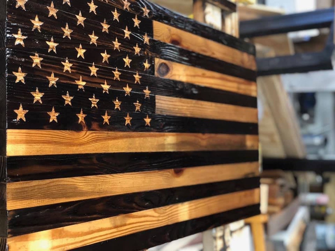 Rustic Wood Burned American Flag, Wood American Flag, Betsy Ross ...