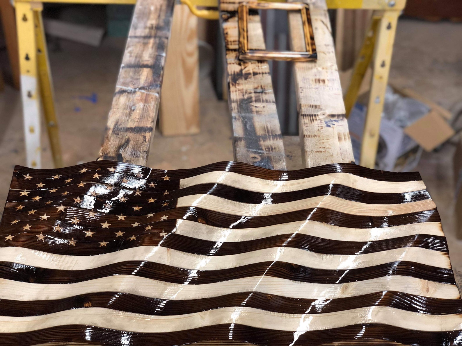 Rustic Waving Wood American Flag, Waving American Flag, Wavy Flag ...