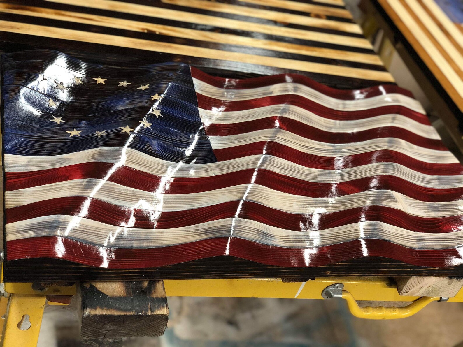 Rustic Waving Wood American Flag, Waving American Flag, Wavy Flag ...