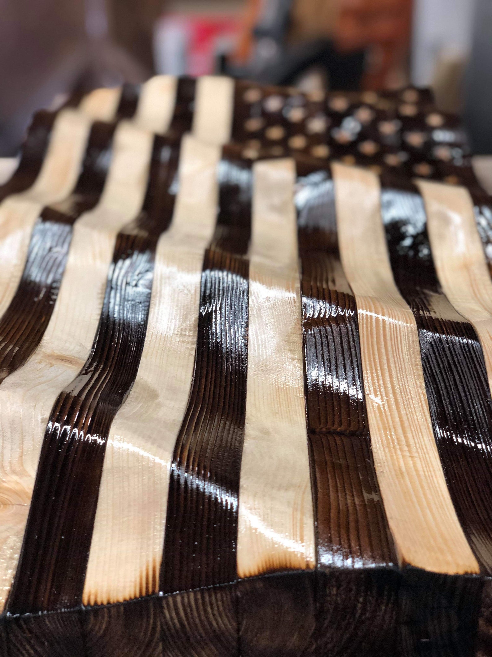 Rustic Waving Wood American Flag, Waving American Flag, Wavy Flag ...
