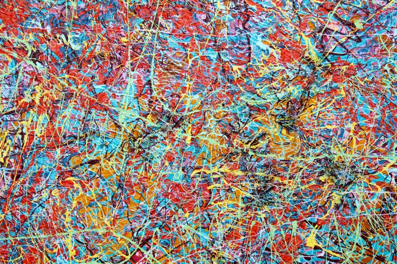 Chris Riggs Abstract Expressionism Drip Painting on Wood Spray Can Dada ...