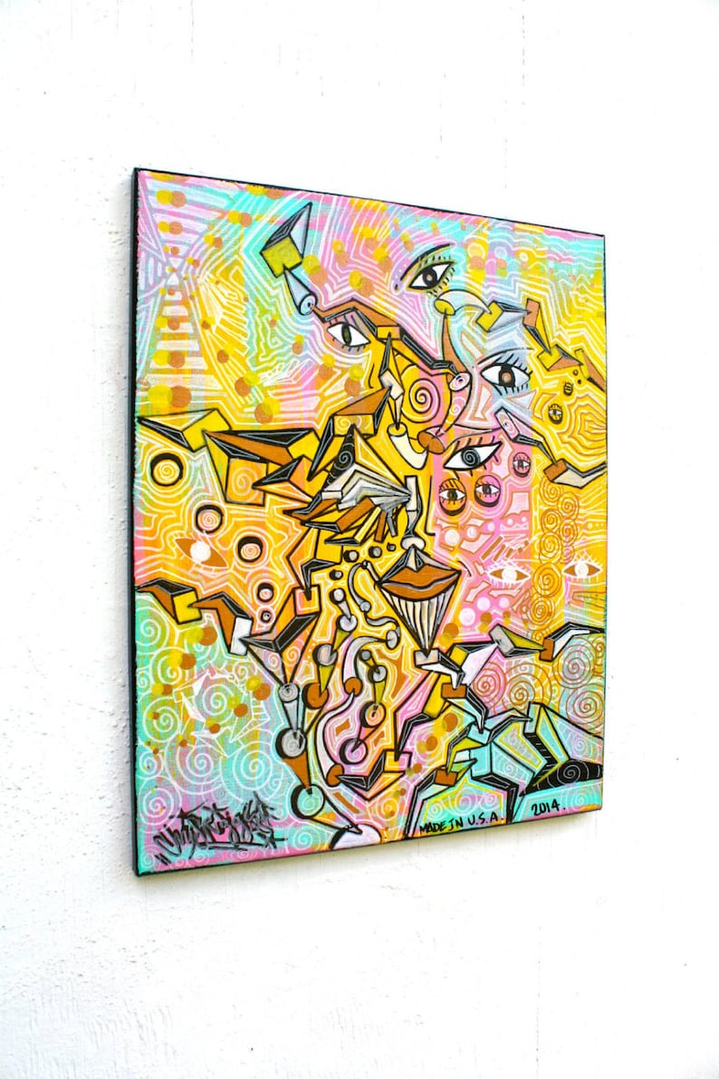 Chris Riggs Abstract Portrait Painting on Canvas Modern - Etsy