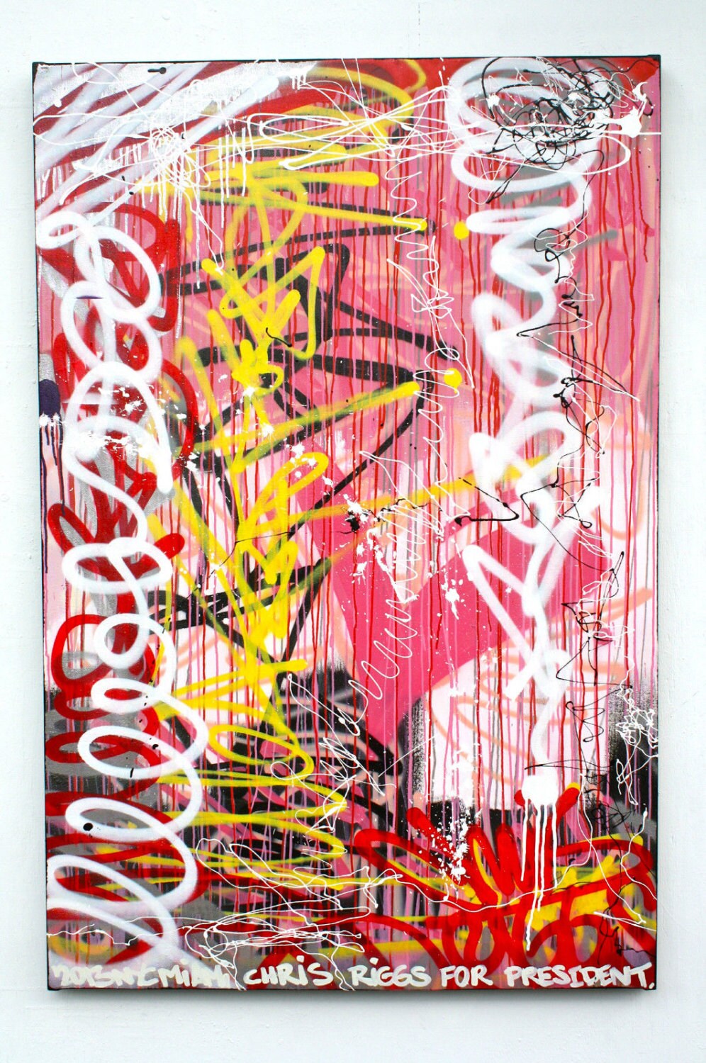 Chris Riggs Big Abstract Original Heart Painting Modern Street Art ...